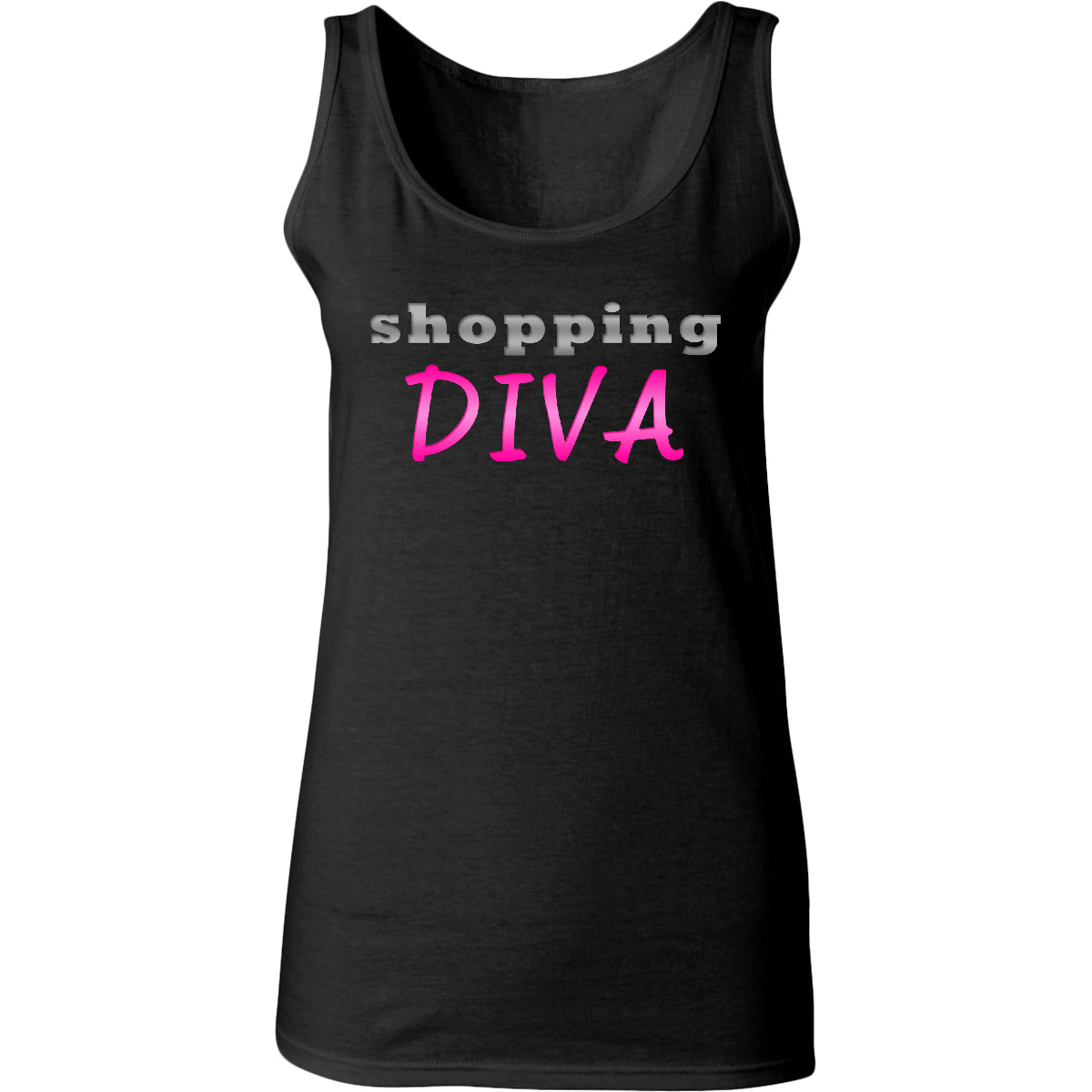 Shopping Diva Women's Tank Top - Black | Inktastic