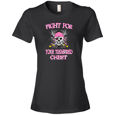 Fight for your treasured chest Women's Fashion T-Shirt - Black | Inktastic